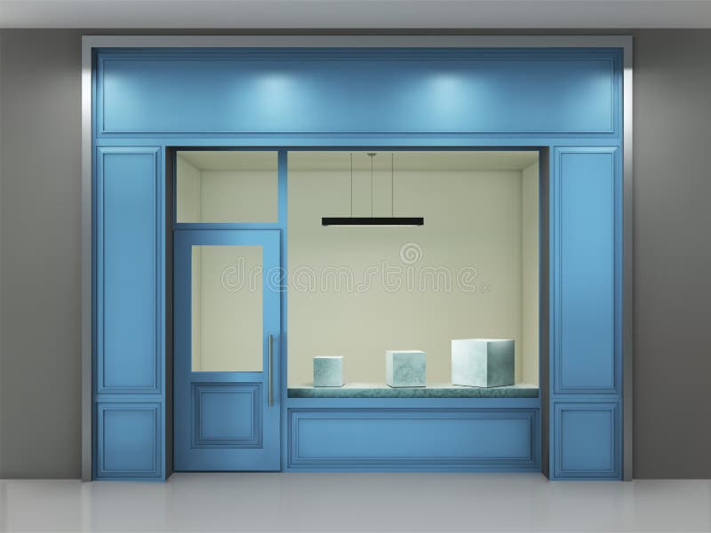 Glass Facade and Showcase for the Store 3. Stock Vector - Illustration ...