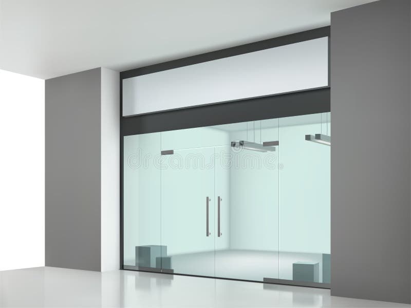 Glass Facade and Showcase for the Store 3. Stock Vector - Illustration ...