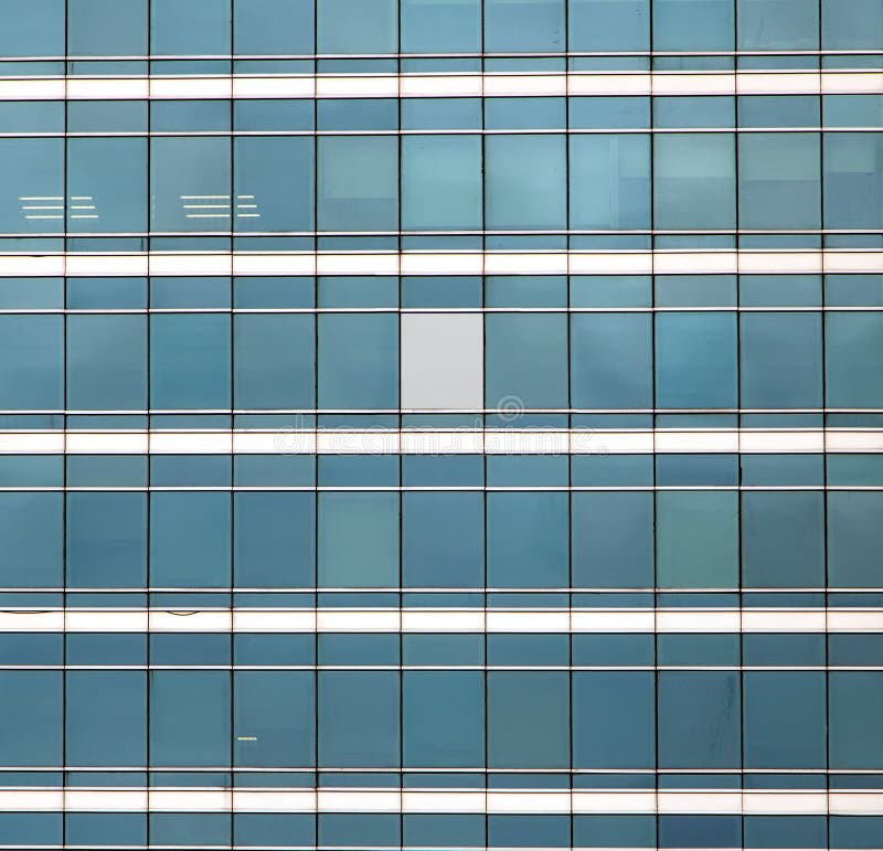The Glass Facade of Skyscraper with One Exception - Open Window Stock ...