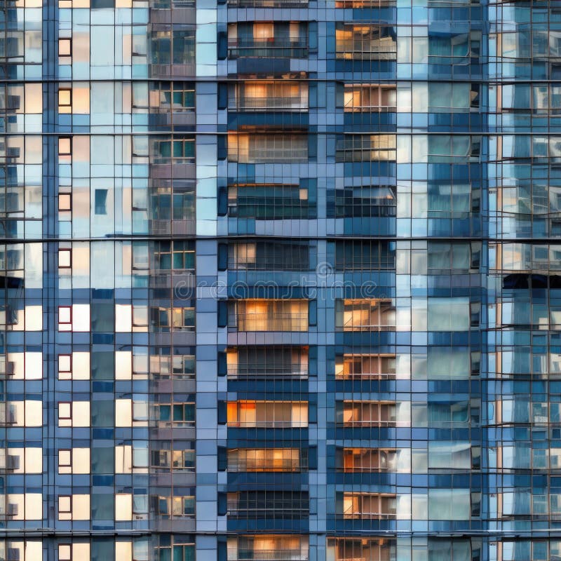 Skyscraper Facade Texture Filtered Modern Office Buildings Facade