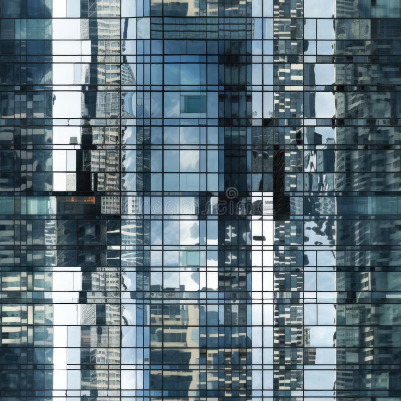 The Glass Facade of a Skyscraper Stock Photo - Image of high ...
