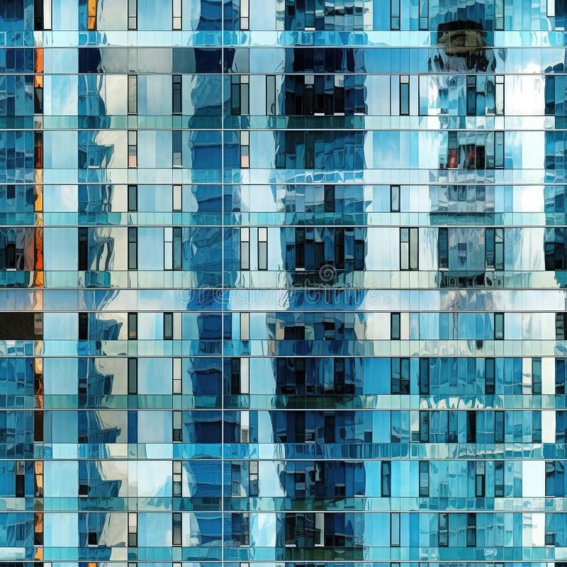 The Glass Facade of a Skyscraper Stock Image - Image of skyscraper ...