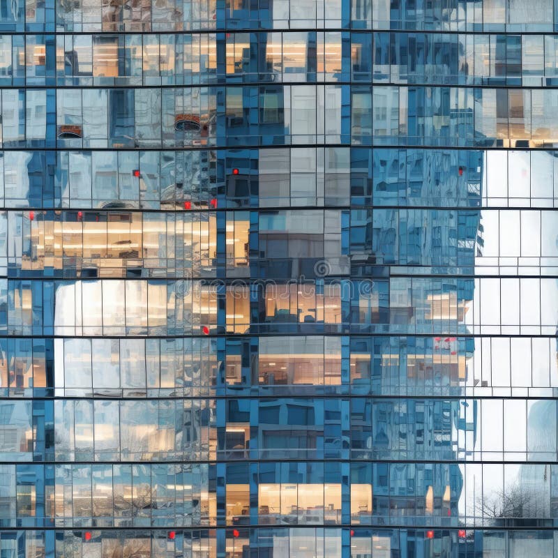 The Glass Facade of a Skyscraper Stock Photo - Image of urban ...