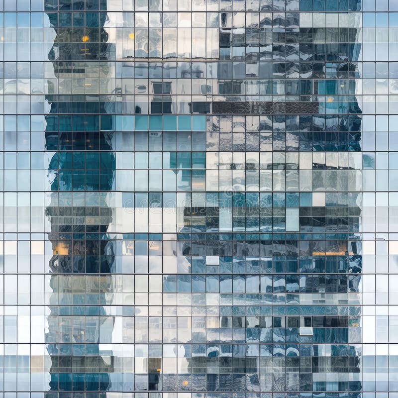 The Glass Facade of a Skyscraper Stock Image - Image of construction ...