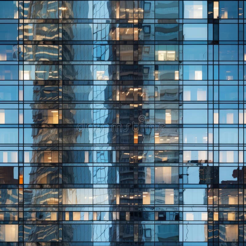 The Glass Facade of a Skyscraper Stock Image - Image of business ...