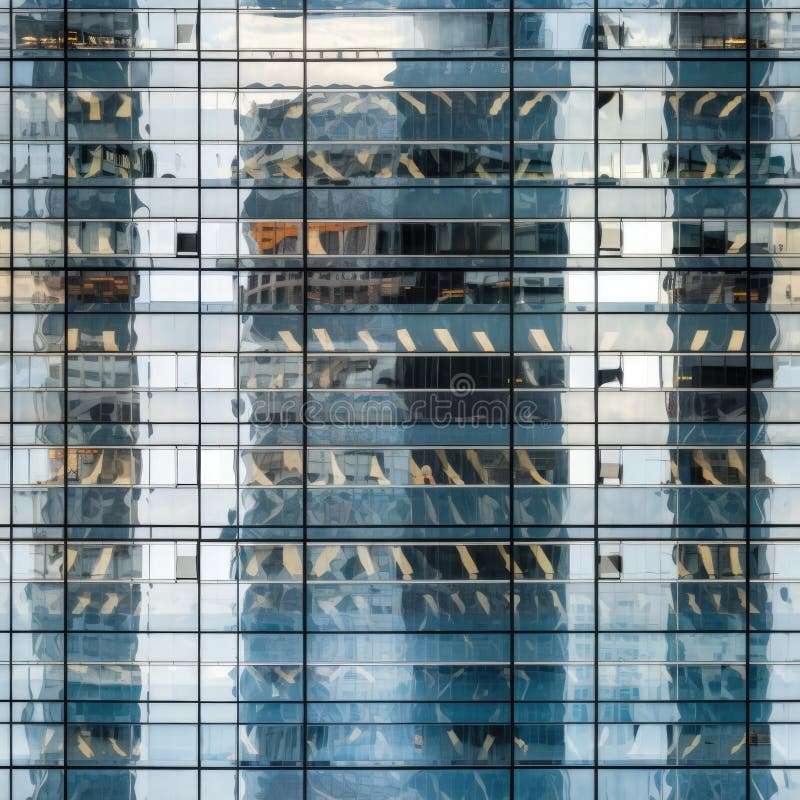 The Glass Facade of a Skyscraper Stock Image - Image of business ...