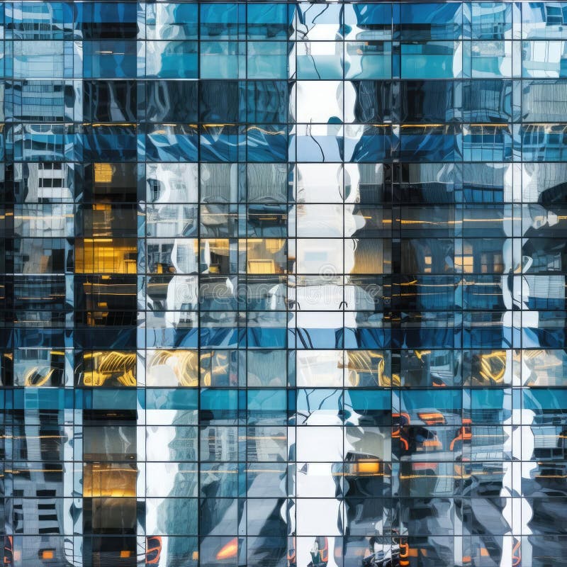 The Glass Facade of a Skyscraper Stock Photo - Image of business ...