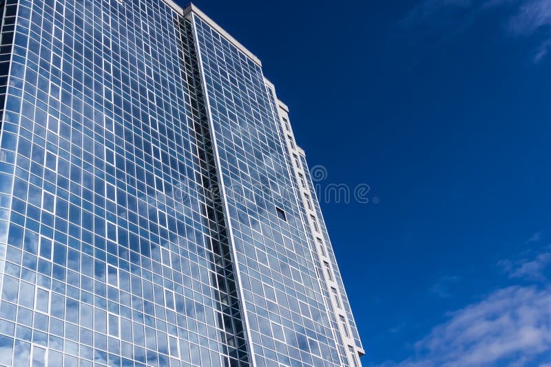 The Glass Facade of a Tall Building Stock Photo - Image of interior ...