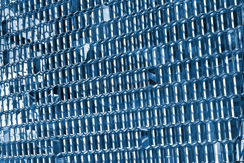 Glass Facade Texture Blue Toned Background Stock Image - Image of light ...