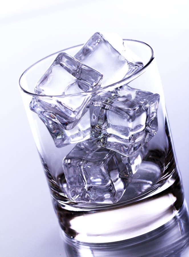 Glass Filled with Ice Cubes Stock Photo - Image of frozen, cognac: 20826554
