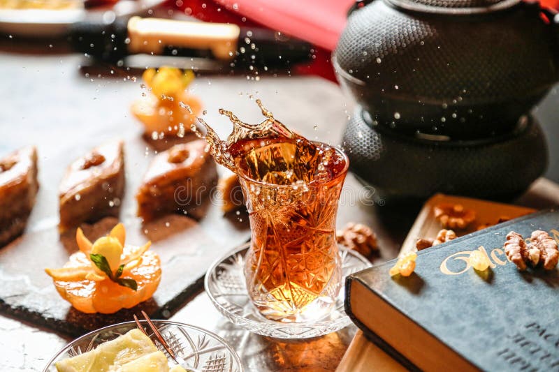 Glass Filled with Liquid on a Tabletop Stock Photo - Image of table ...