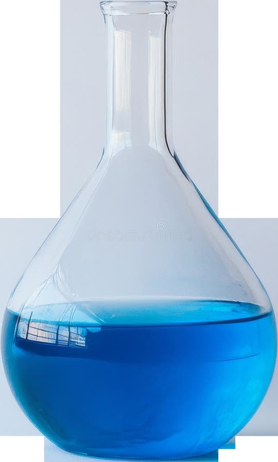 Glass Flask with Blue Liquid, Scientific Experiment Concept Stock Photo ...