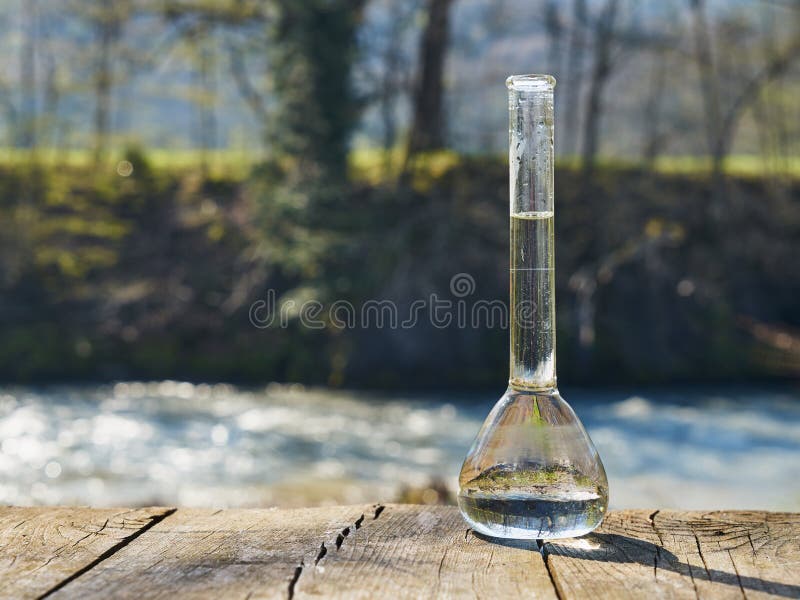 Flask with Clean Drinking Water Stock Photo - Image of beverage, breezy ...