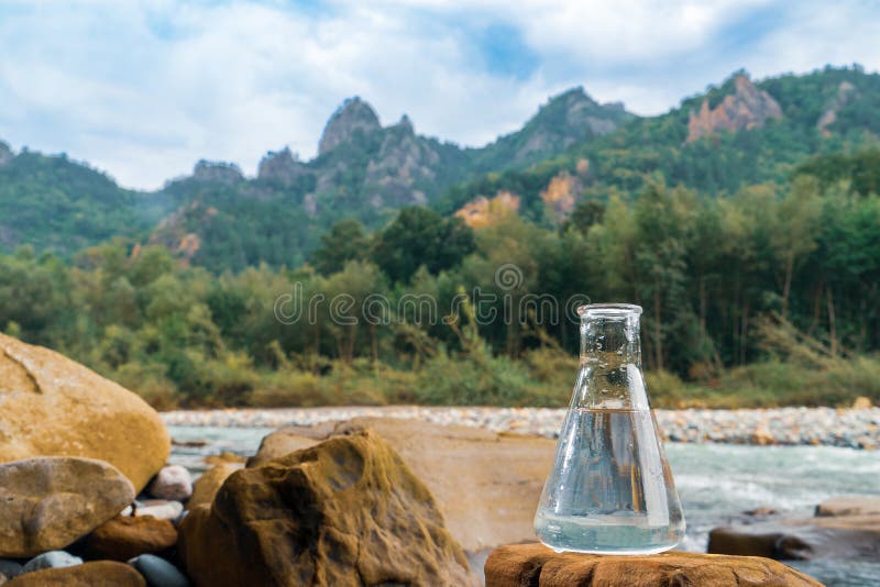 Flask with Clean Drinking Water Stock Photo - Image of environmentally ...