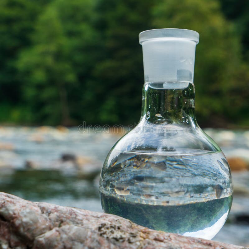 Flask with Clean Drinking Water Stock Image - Image of bottle, flask ...