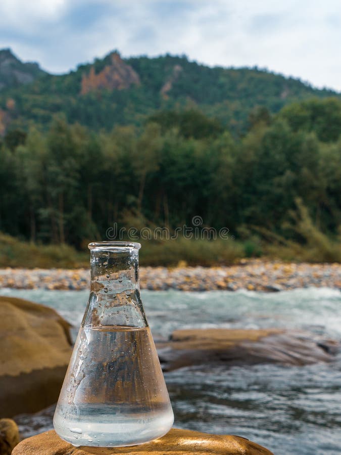 Flask with Clean Drinking Water Stock Image - Image of bottle, flask ...