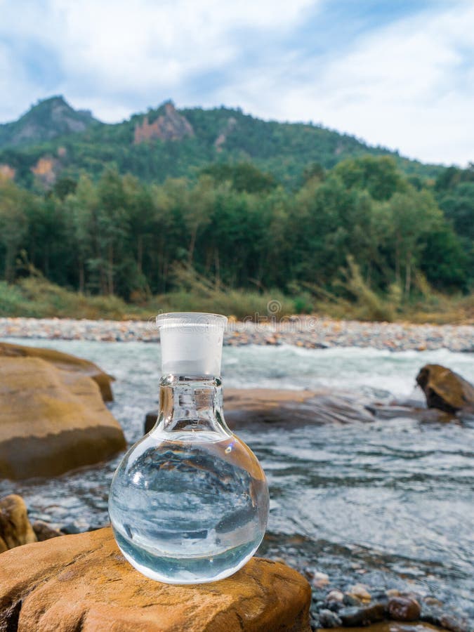 Flask with Clean Drinking Water Stock Photo - Image of drink, natural ...