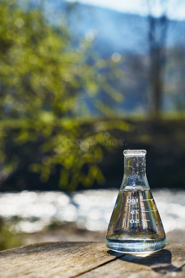 Flask with Clean Drinking Water Stock Image - Image of bottle, flask ...