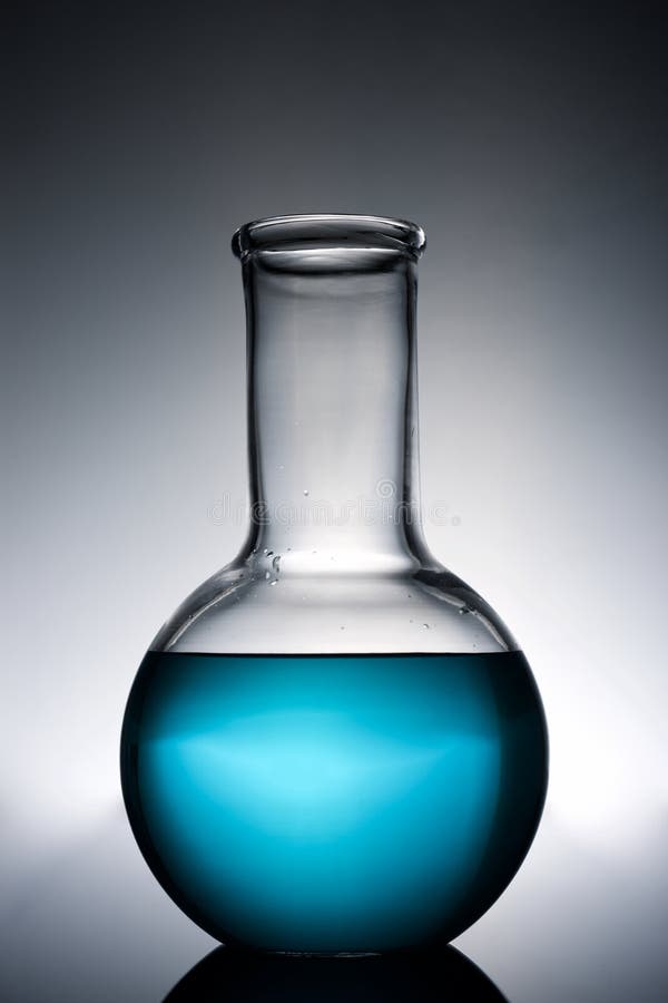 Laboratory Glassware Placed in a Table with Liquid Sample Stock Photo ...