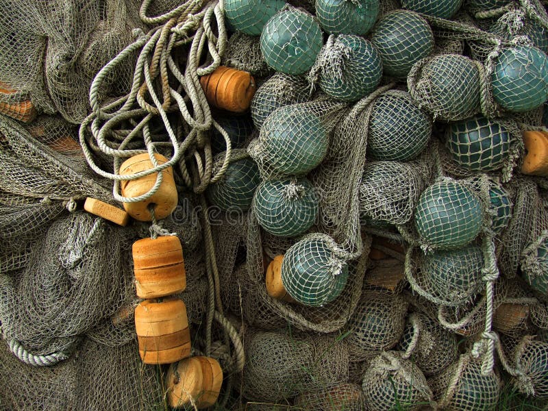 Old fishing nets closeup stock image. Image of fisherman - 24266649