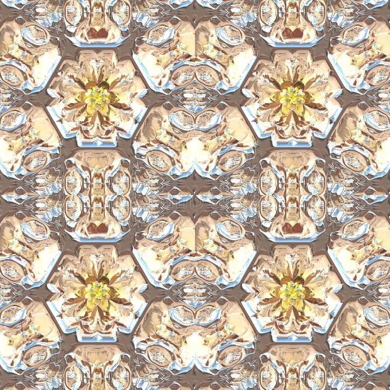 Glass Floral Seamless Generated Texture Stock Illustration ...