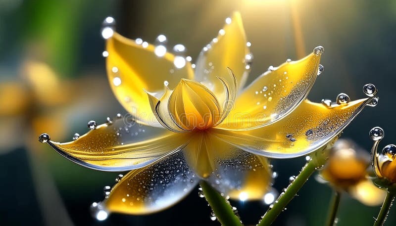 Glass Flower Blossom Abstract Stock Illustration - Illustration of ...