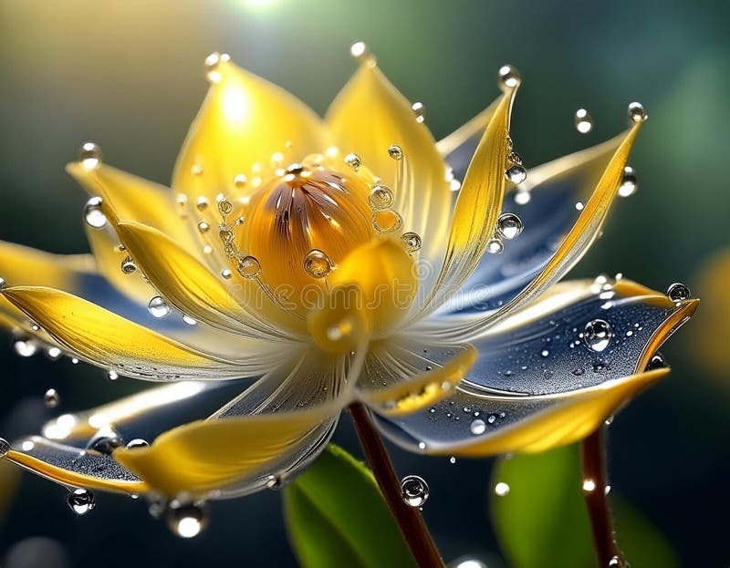 Glass Flower Blossom Abstract Stock Illustration - Illustration of ...