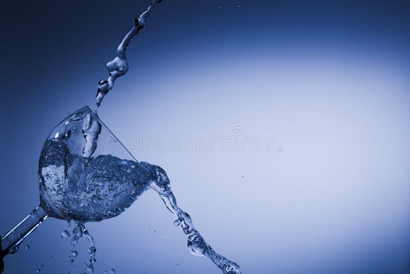 Glass with flowing water stock image. Image of movement - 63135231