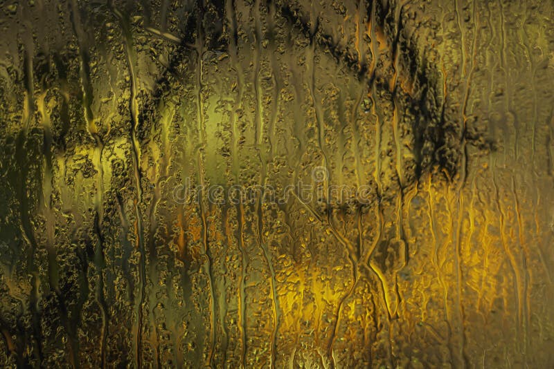 Glass Foggy Window with a View on a Colored Background Stock Image ...