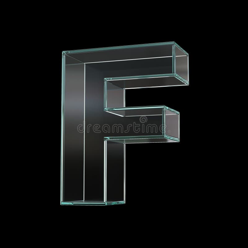Glass Font 3d Rendering, Letter a Stock Illustration - Illustration of ...