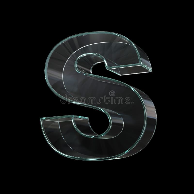 Glass Font 3d Rendering, Letter a Stock Illustration - Illustration of ...