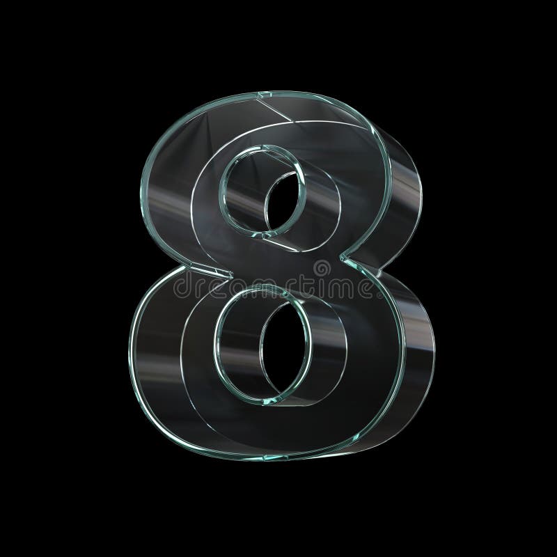 Glass Font 3d Rendering, Letter a Stock Illustration - Illustration of ...