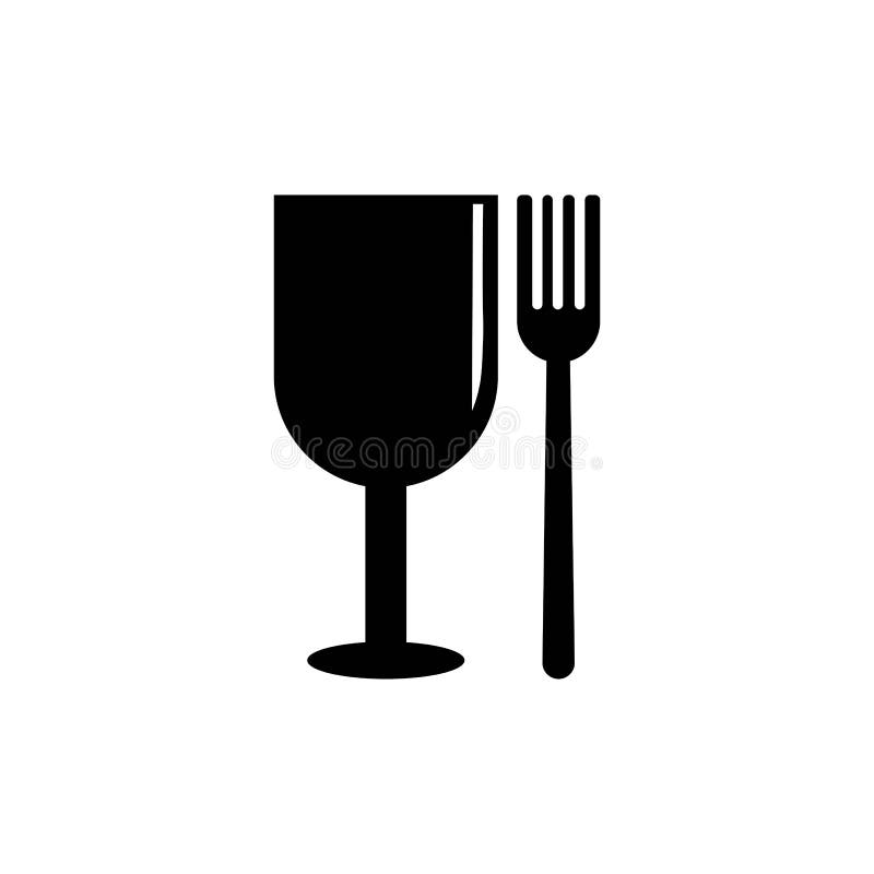 Glass and fork logo vector stock vector. Illustration of quality ...