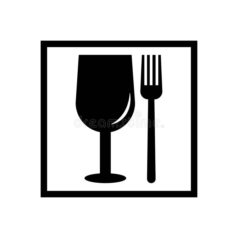 Glass and fork logo vector stock vector. Illustration of quality ...