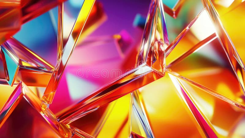 Glass fragments close-up stock image. Image of generated - 374401841