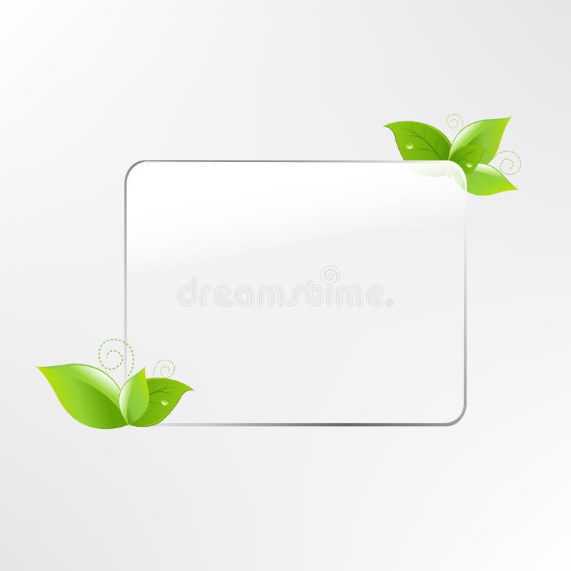 Glass Frame with Leaf stock vector. Illustration of graphic - 23033318