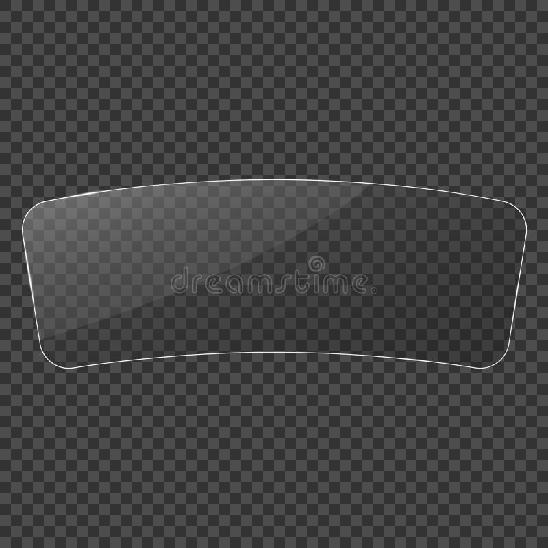 Glass Frame. Windshield. Realistic Clear Glass on Transparent ...