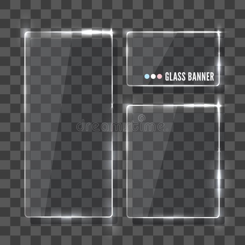 Glass Framework Set. Vector Illustration. Stock Vector - Illustration ...