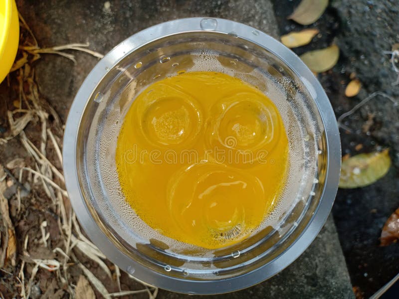 A Glass of Fresh Cold Orange Syrup Stock Image - Image of glass, cold ...