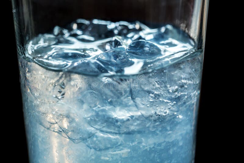 Glass of Fresh Cool Tonic with Ice Stock Photo - Image of tonic, bubble ...