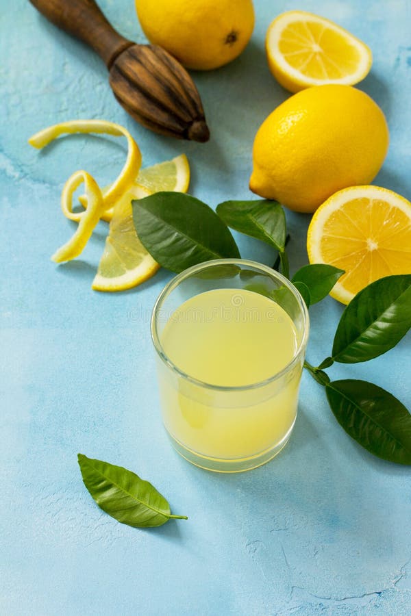 Glass of Fresh Freshly Squeezed Lemon Juice. Stock Image - Image of ...