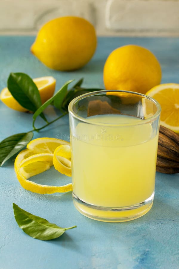 Glass of Fresh Freshly Squeezed Lemon Juice. Stock Photo - Image of ...