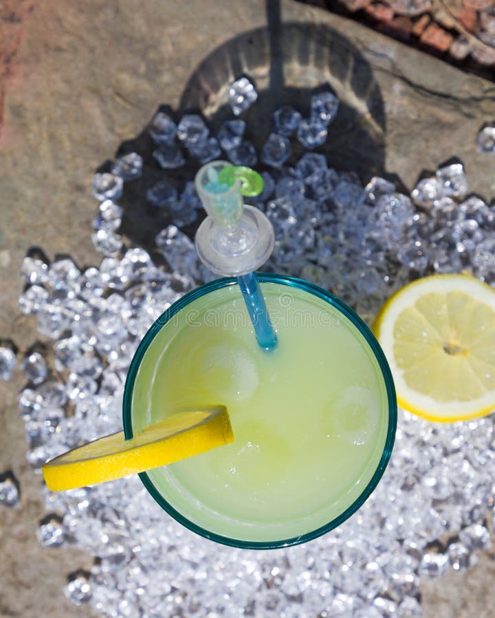 A Glass with a Fresh Lemonade Summer Drink Stock Image - Image of drink ...