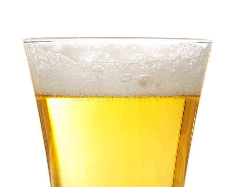 The Glass of Fresh Light Beer Stock Image - Image of beverage ...