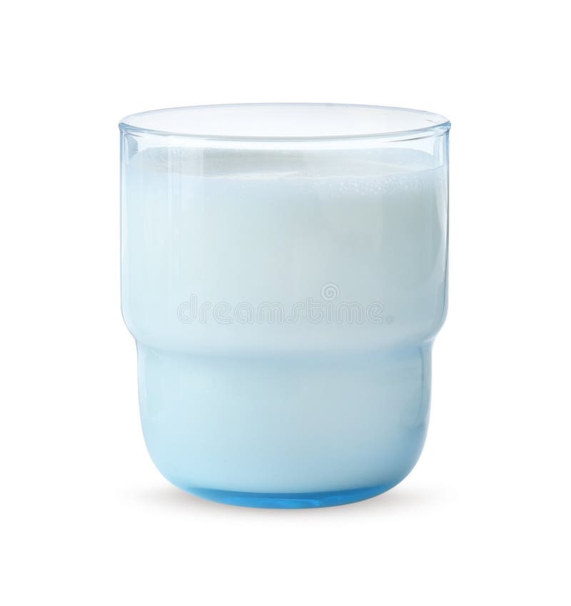 Glass of Fresh Milk Isolated on White Stock Image - Image of food ...