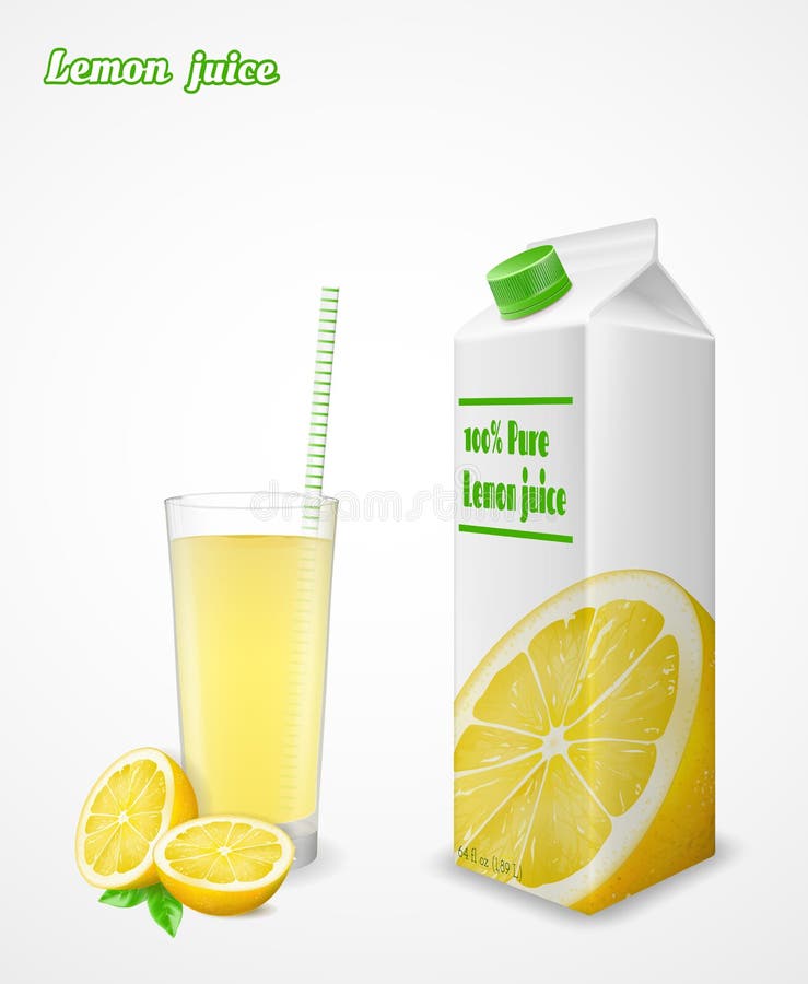 Lemon Juice Carton Illustration Stock Illustrations – 96 Lemon Juice ...