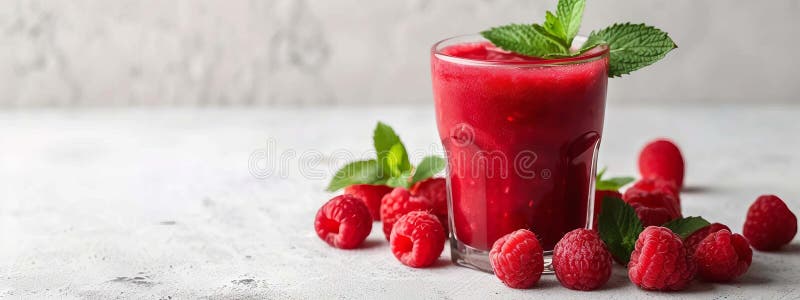 Glass of Fresh Raspberry Juice, Generative AI, Stock Illustration ...