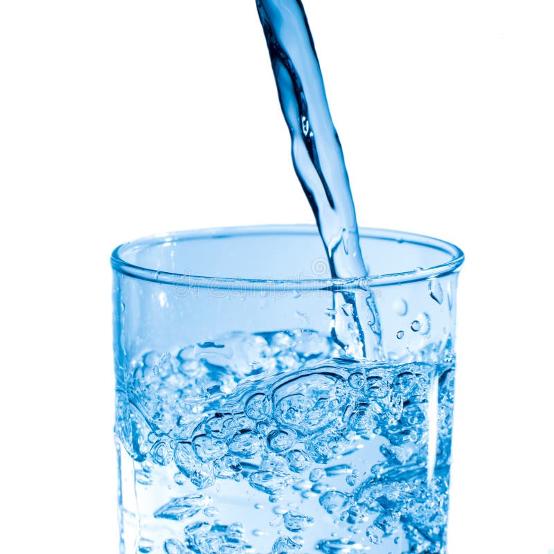 Glass of fresh water stock image. Image of blue, pure - 67643287
