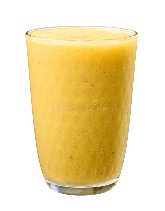 Glass of Fresh Yellow Smoothie Stock Photo - Image of healthy, energy ...
