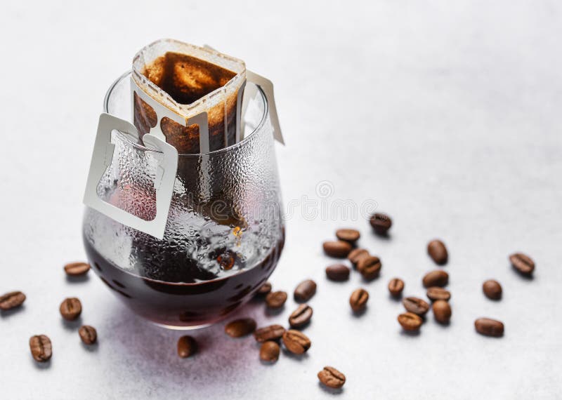 A Glass of Freshly Brewed Drip Coffee Stock Photo - Image of white ...
